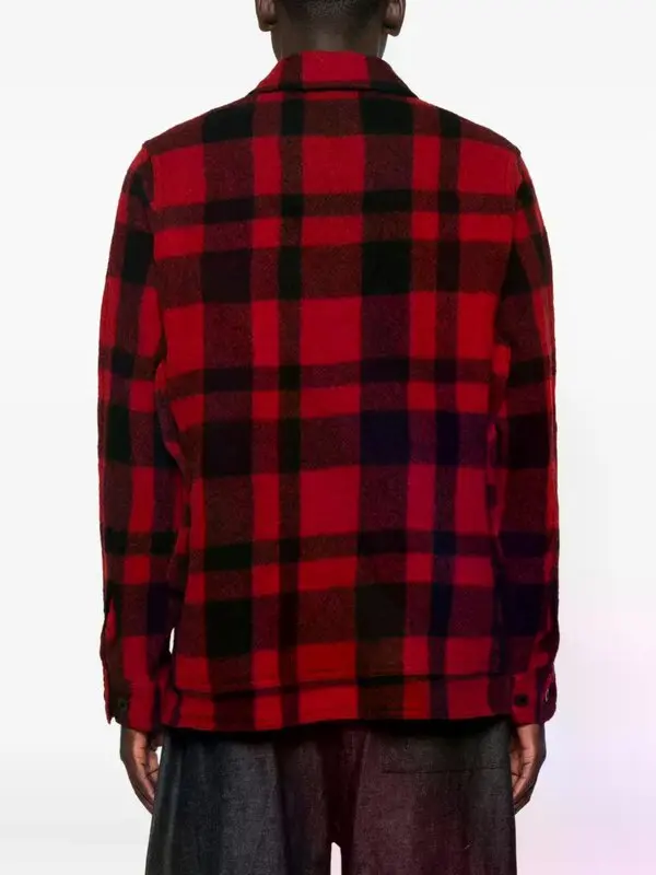 Junya Watanabe Check-print Shirt Jacket - Red