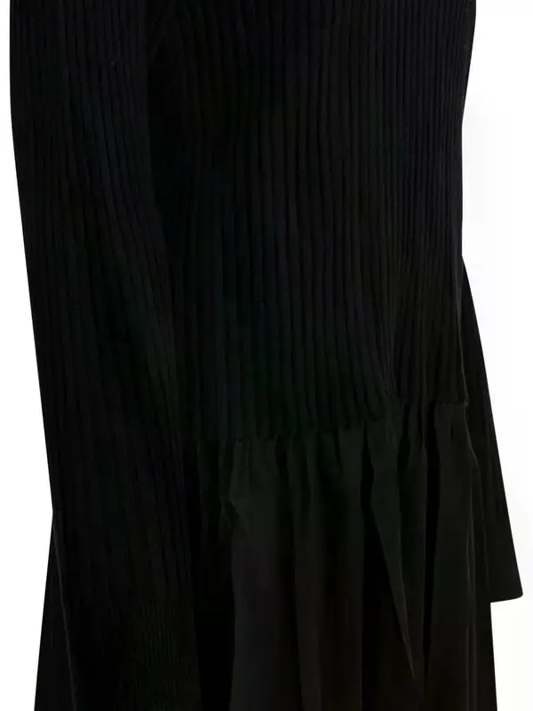 Max & Moi Reve Ribbed-panel Maxi Dress - Black