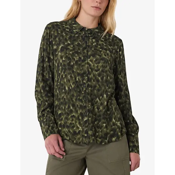 Whistles Animal-print Woven Shirt - Multi-coloured