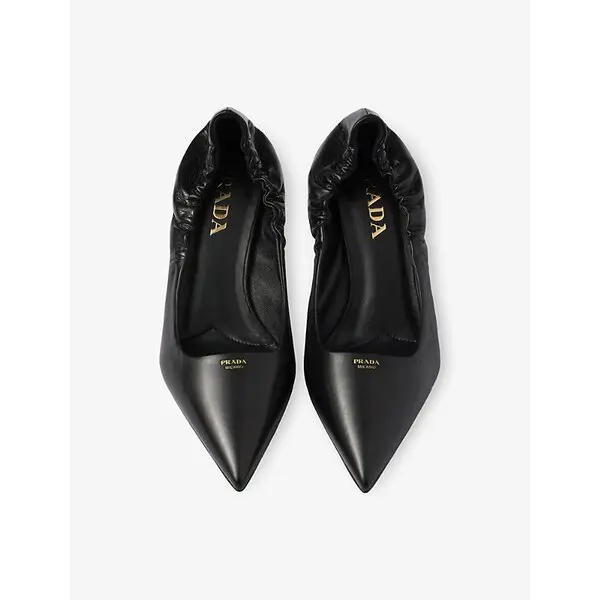 Prada Branded Leather Pumps