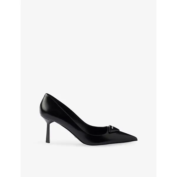 Prada Logo-plaque Leather Pumps