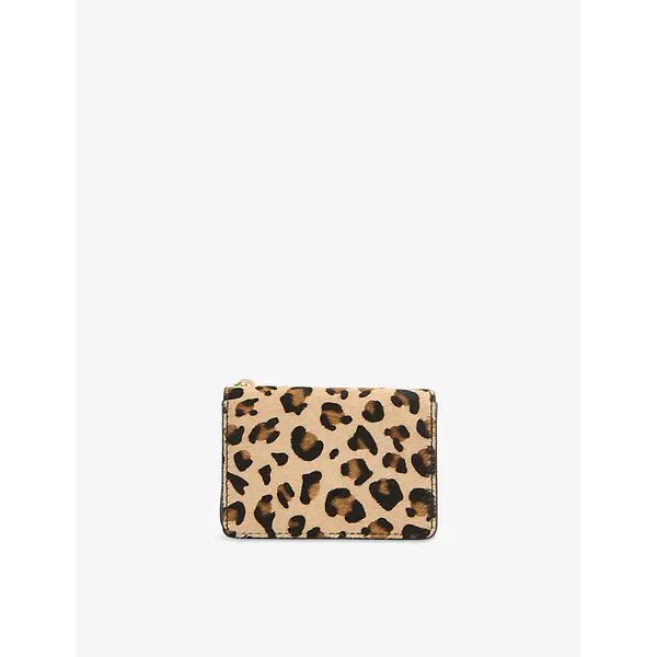 Whistles Eli Leopard-print Calf-hair Wallet - Multi-coloured