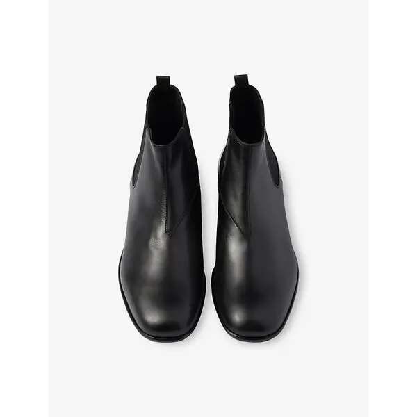 Prada Branded Leather Chelsea Boots