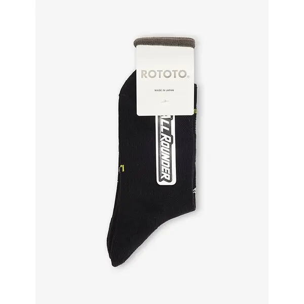 ROTOTO Logo Cotton-blend Ankle Socks - Black