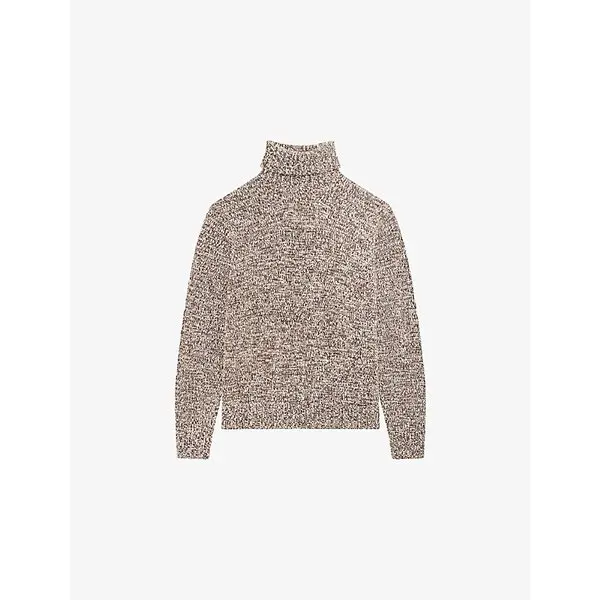 The Kooples Wool Knit Turtleneck Jumper - Beige-brown
