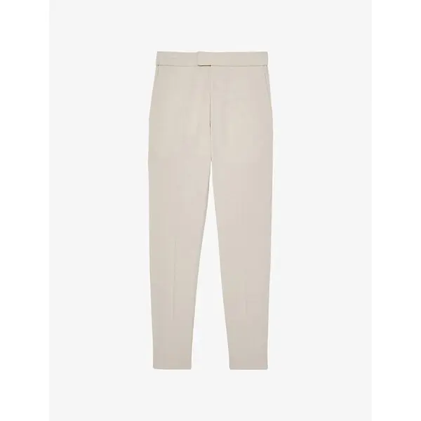 REISS Slim-fit Stretch-woven Trousers - Stone