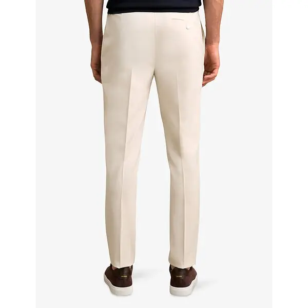 REISS Slim-fit Stretch-woven Trousers - Stone