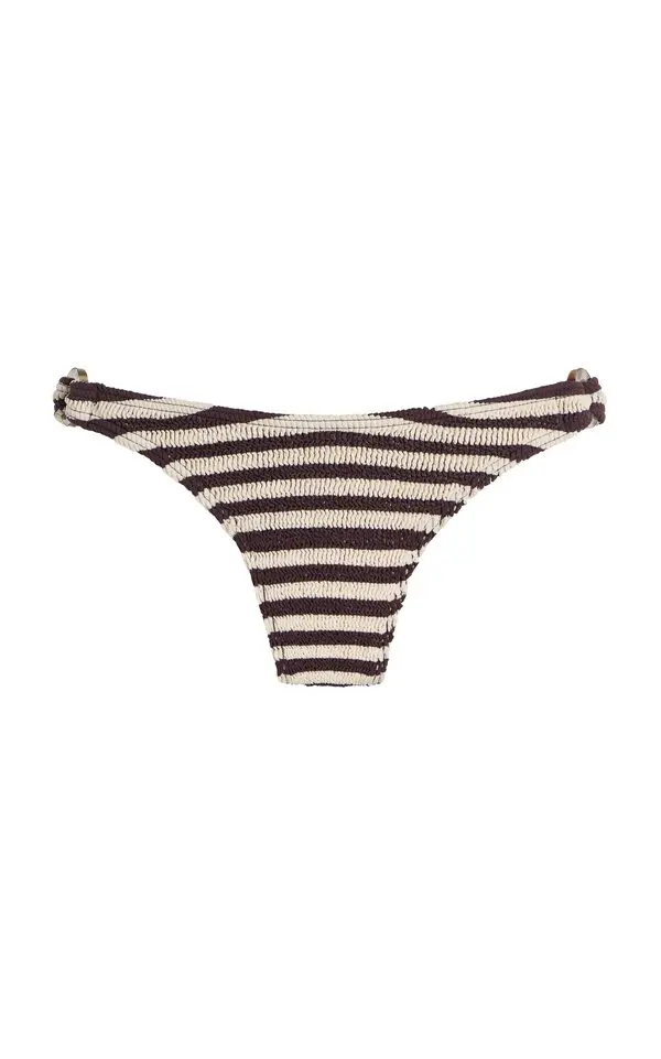 Bond Eye Scene" Low-rise Bikini Bottoms - Stripe