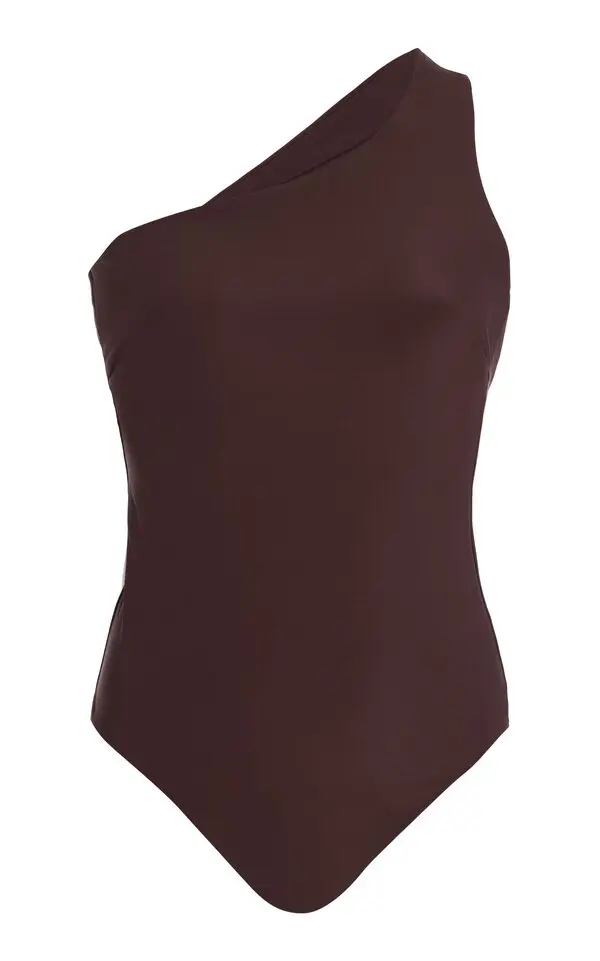 Bondi Born Colette One-shoulder One-piece Swimsuit - Brown