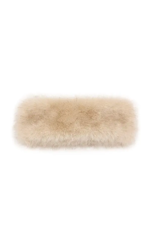 Valentino Garavani Vlogo Faux-fur Headband - Neutral