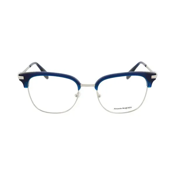 Alexander McQueen Round-frame Optical Frames - Silver