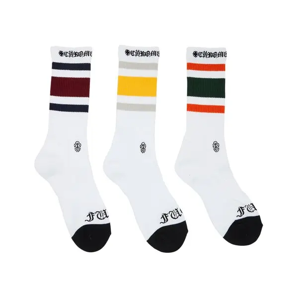 Chrome Hearts Striped Socks - White