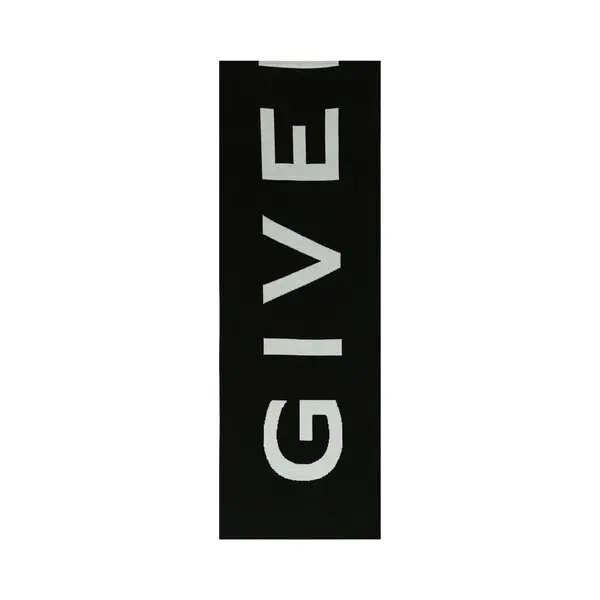 Givenchy Jacquard Logo Scarf 'black White - Multicolor