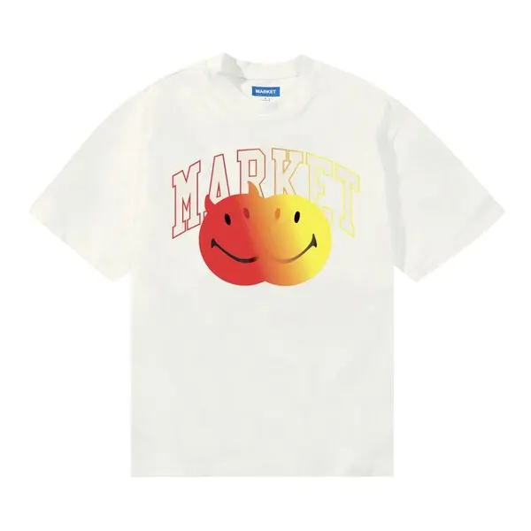 MARKET Smiley Good And Evil T-shirt - Cream