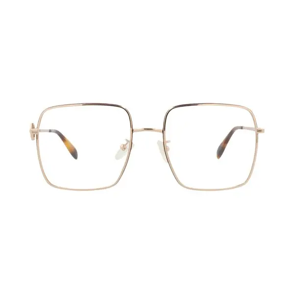 Alexander McQueen Square-frame Metal Optical Frames - Gold