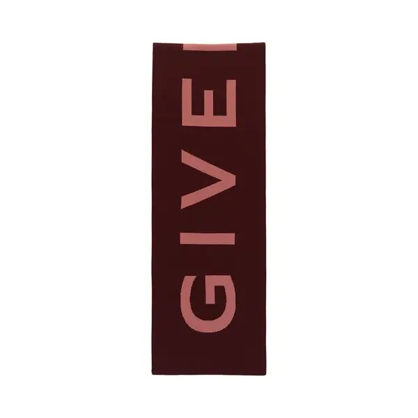 Givenchy Jacquard Logo Scarf 'burgundy - Red