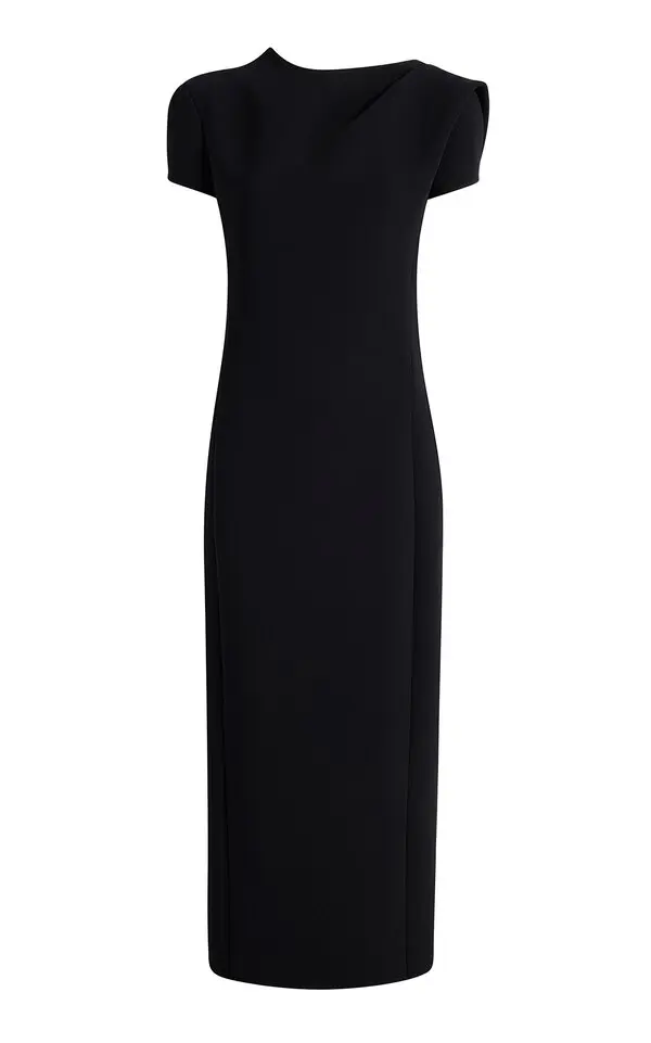 Khaite Iryl Open-back Crepe Maxi Dress - Black