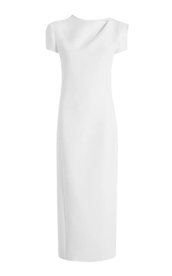 Khaite Iryl Open-back Crepe Maxi Dress - White