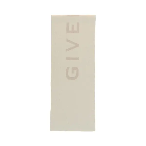 Givenchy Reversible Logo Wool Scarf - White