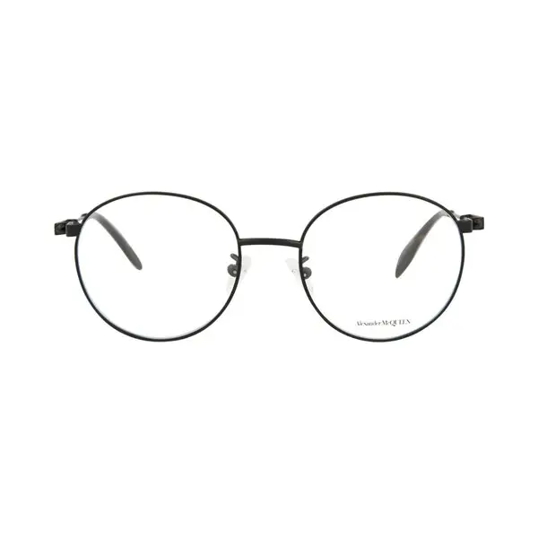 Alexander McQueen Round-frame Optical Frames - Black