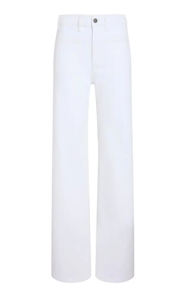 Khaite Delmonico High-rise Wide-leg Jeans - White