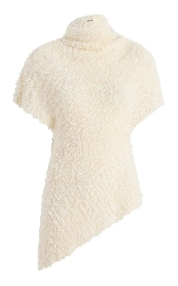 Khaite Rhodes Knit Bouclé Top - Ivory