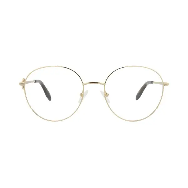 Alexander McQueen Round-frame Metal Optical Frames - Gold
