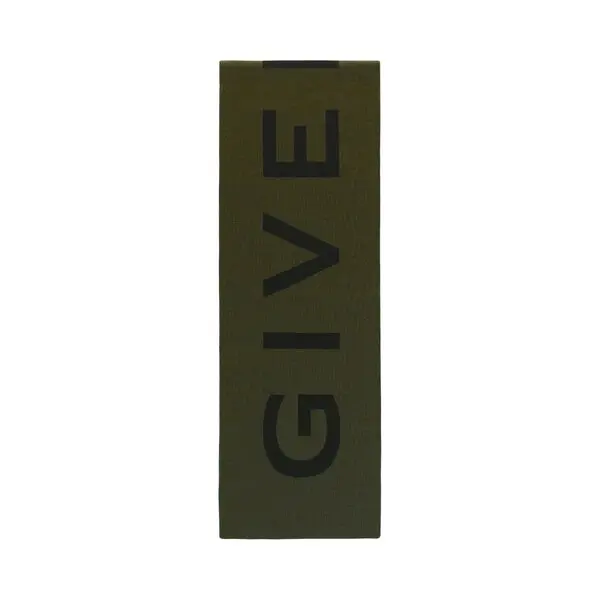 Givenchy Jacquard Logo Scarf 'khaki Multi - Multicolor