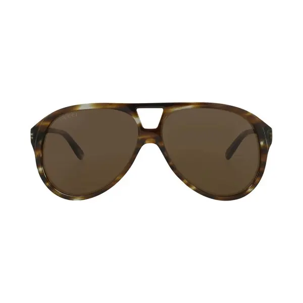 Gucci Aviator-frame Recycled Acetate Sunglasses - Brown