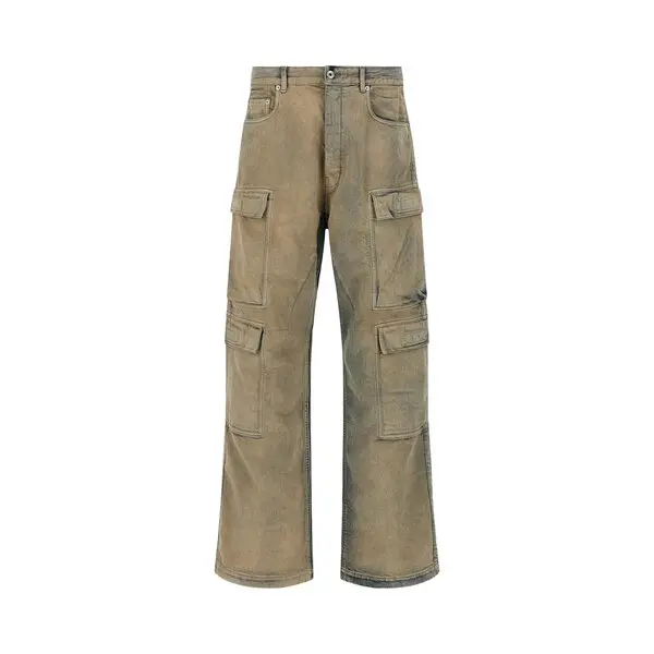 Rick Owens Double Cargo Jeans - Grey