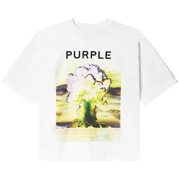 PURPLE BRAND Textured Jersey Short-sleeve - White