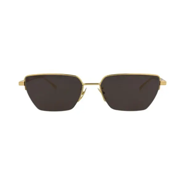Bottega Veneta Square-frame Metal Sunglasses - Gold