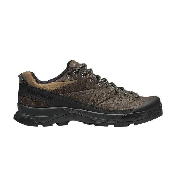 SALOMON X-alp Distressed Leather Sneakers - Brown