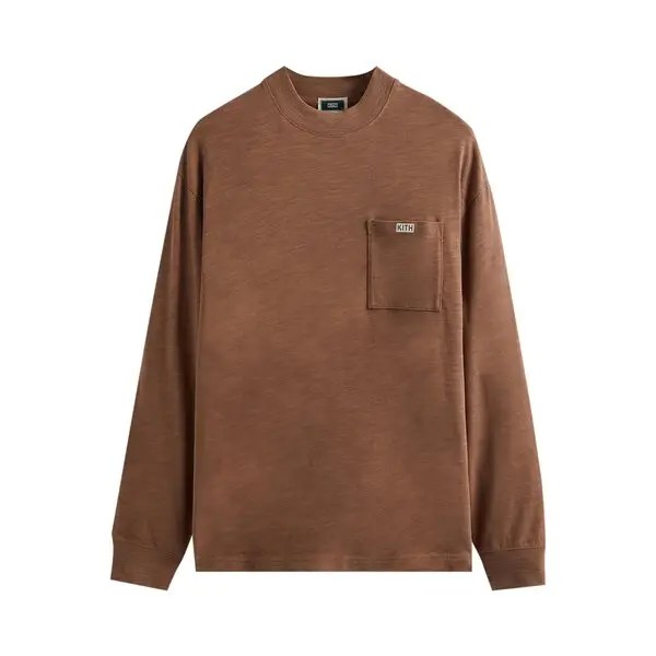 Kith Long-sleeve Mock Neck Pocket T-shirt - Tan