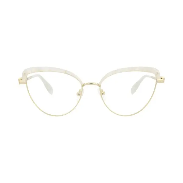 Alexander McQueen Cat Eye-frame Metal Optical Frames - Gold