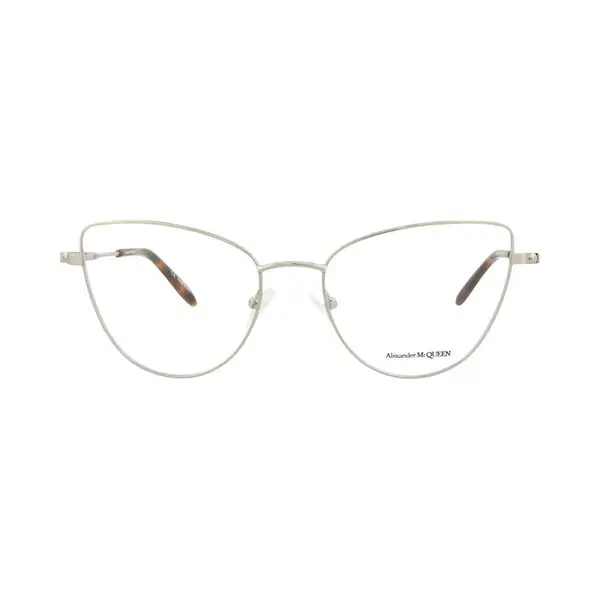 Alexander McQueen Cat Eye-frame Metal Optical Frames - Silver