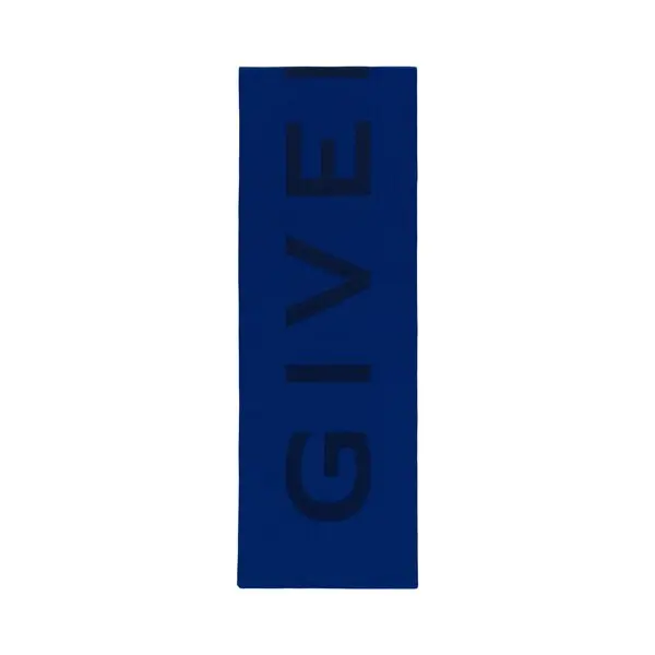 Givenchy Jacquard Logo Scarf 'ocean - Blue