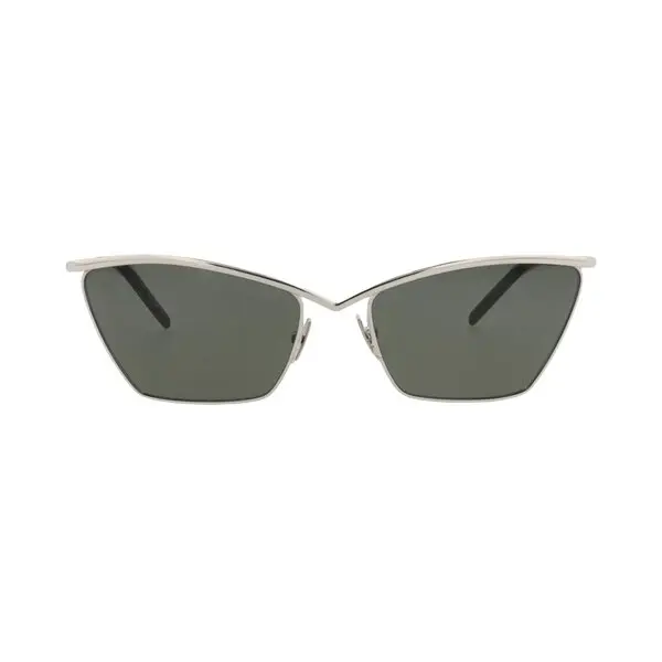 Saint Laurent Cat Eye-frame Metal Sunglasses - Silver