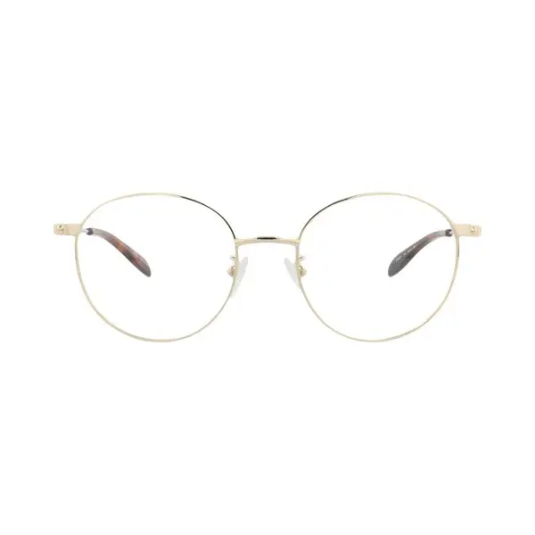 Alexander McQueen Round-frame Optical Frames - Gold