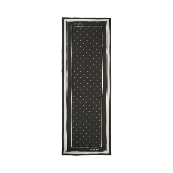 Givenchy Plumetis Oblong Scarf 'black White - Multicolor