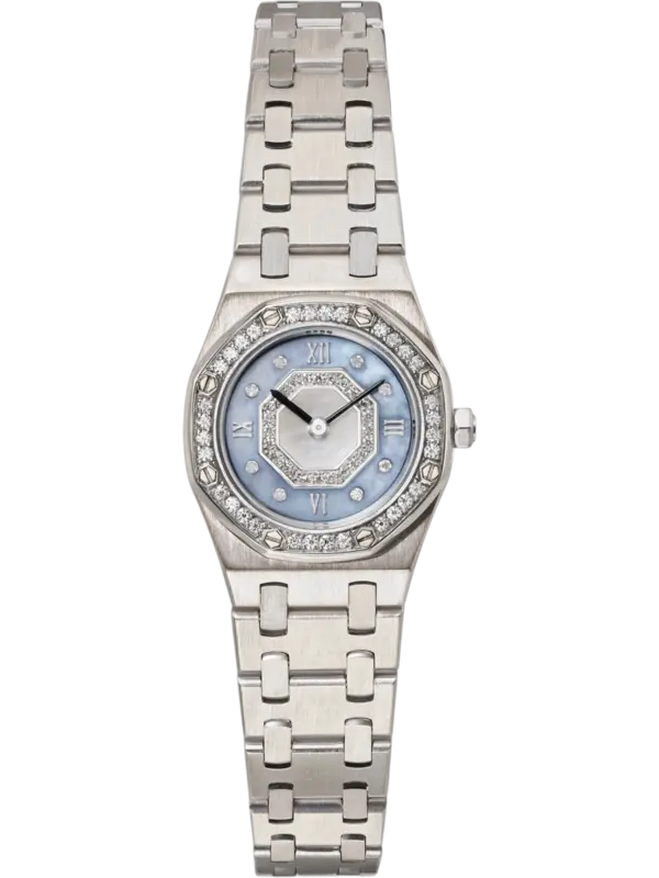 STEPHANIE WINDSOR Audemars Piguet Vintage 1997 Royal Oak 18-karat White Mother-of-pearl And Diamond Watch - Gold