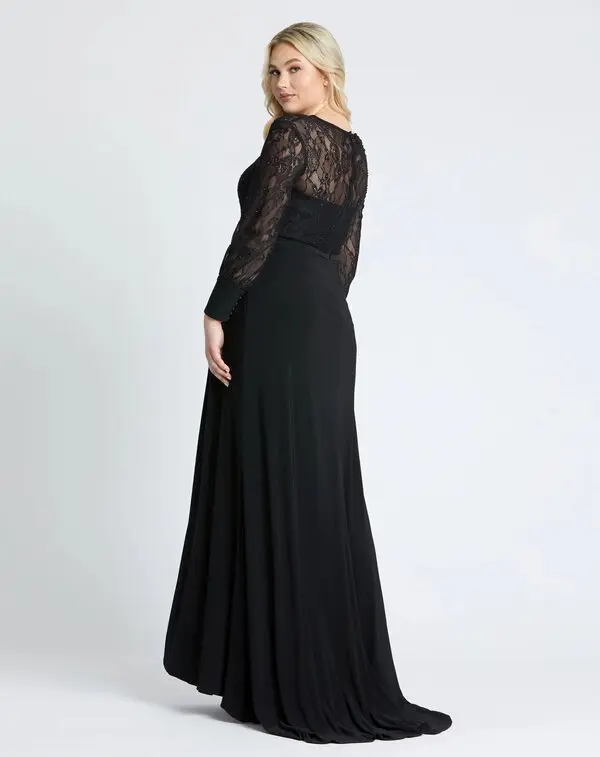 Mac Duggal Sequin Lace Evening Gown
