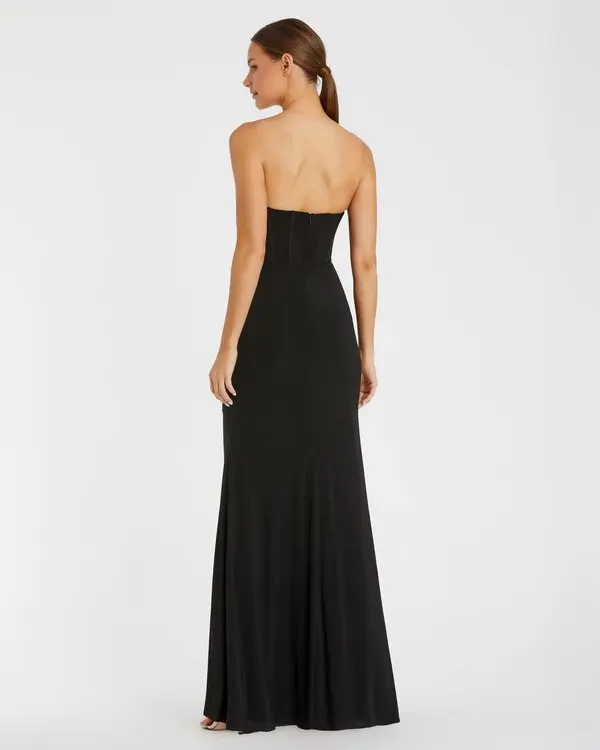 Mac Duggal Strapless Corset A-line Gown
