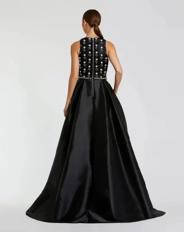 Mac Duggal Beaded Ball Gown With Pockets