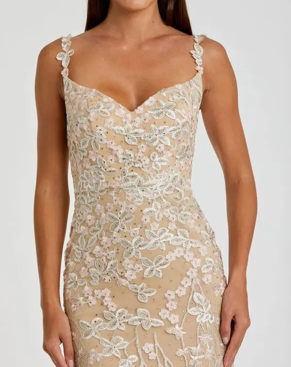Mac Duggal Embroidered Trumpet Gown