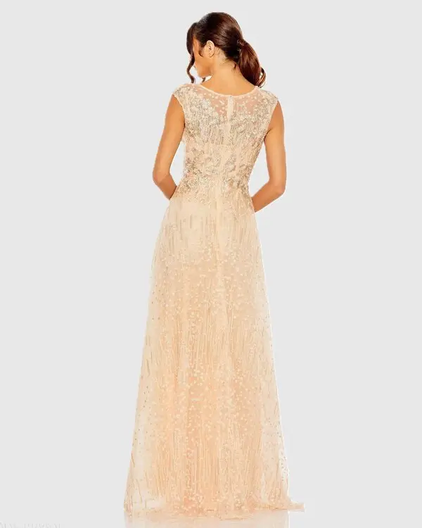 Mac Duggal Embroidered Lace Gown