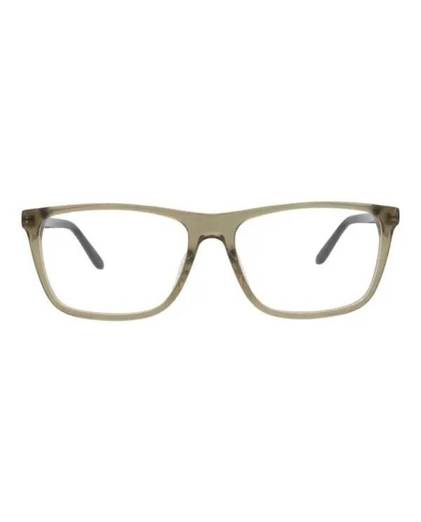 Alexander McQueen Acetate Square Frame Optical Frames - Green Silver Transparent (am0323o/30010869/003)