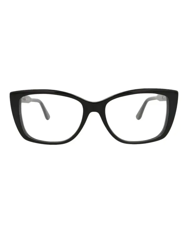 Bottega Veneta Acetate Cat Eye Optical Frames - Black Black Transparent (bv0183o/30002479/001)