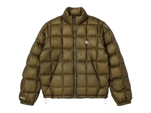 StÜssy Midweight Puffer Jacket - Olive