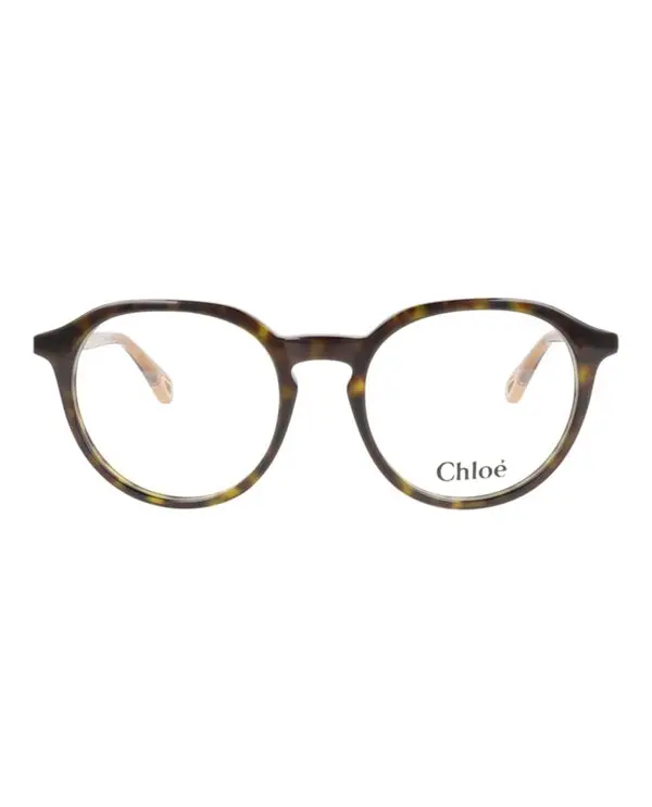 Chloé Round-frame Bio Acetate Optical Frames - Havana Brown Transparent (ch0012o/30009838/008)